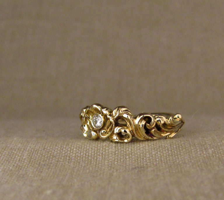 rococo shell + waves solitaire | Gin and Butterflies